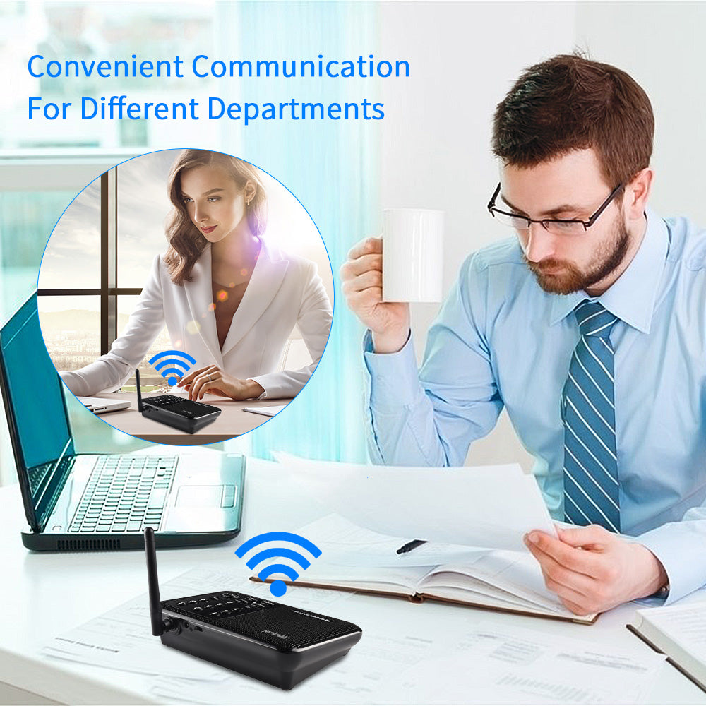 Wuloo Wireless Intercoms System for Home Office WL666 ( 6 packs, Black ...