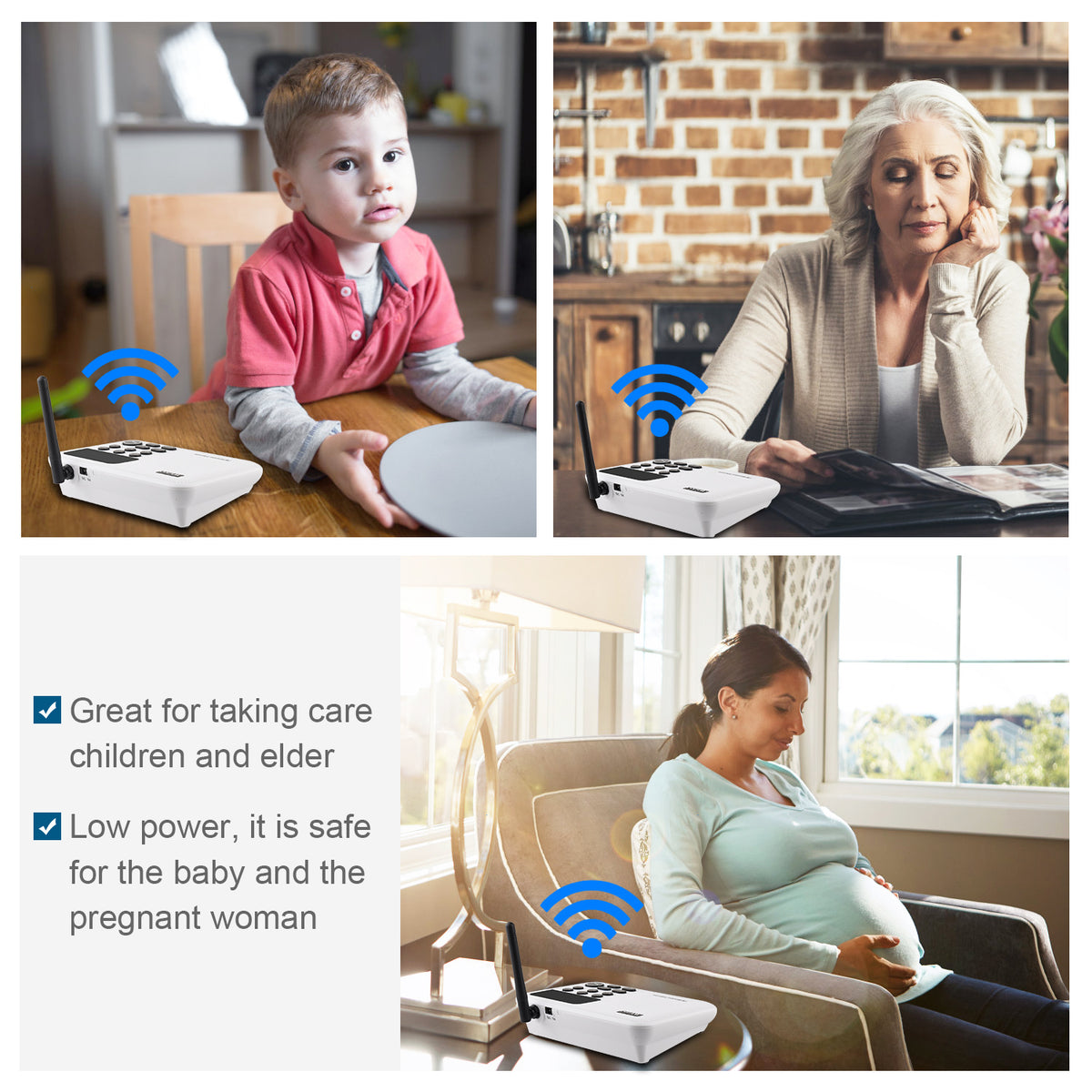 Wuloo Wireless Intercoms System for Home Office WL888 ( 2 packs, White ...